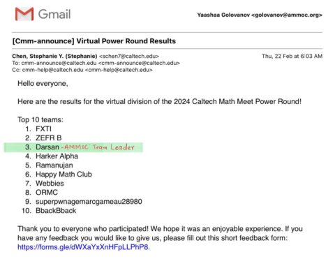 USAMO, SMT, PUMAC, HMMT, CMM, BMT, AIME, AMC - Arnold & Marsden ...