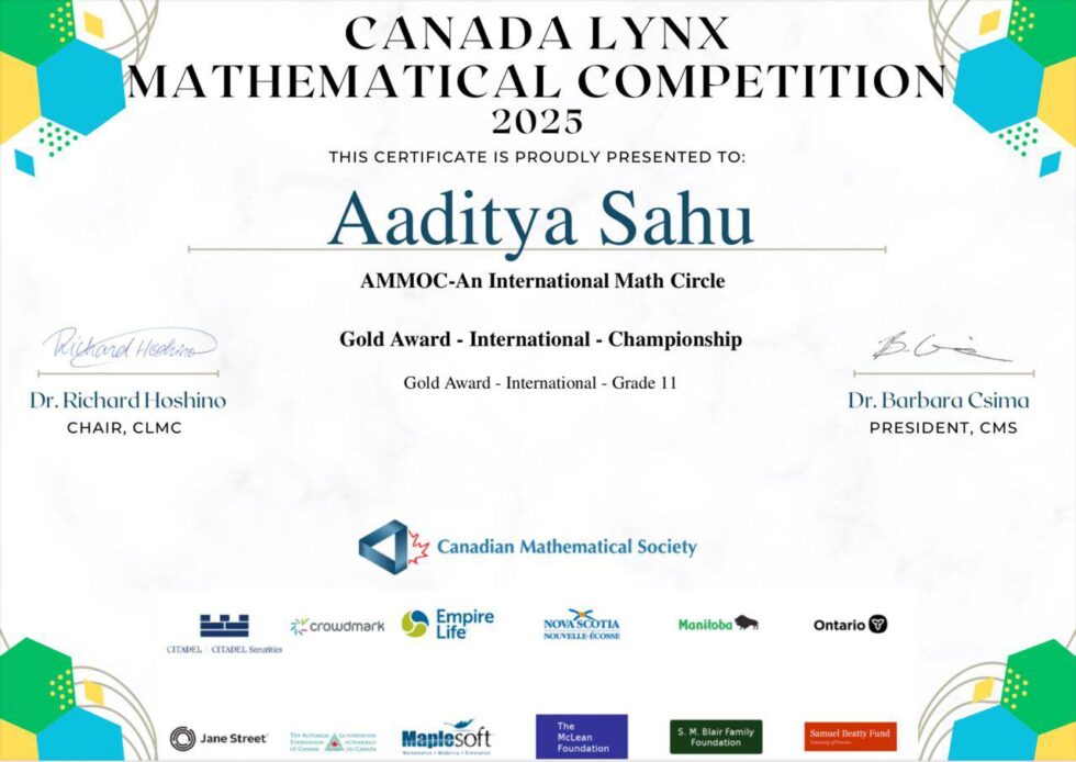 Contests of Can. Math Soc & CEMC - Arnold & Marsden Mathematical ...